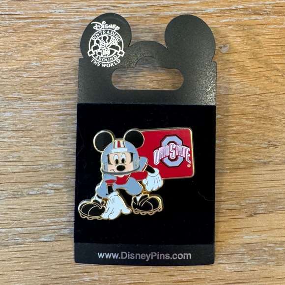 Disney | Accessories | Disney Ohio State Mickey Mouse Football Pin ...
